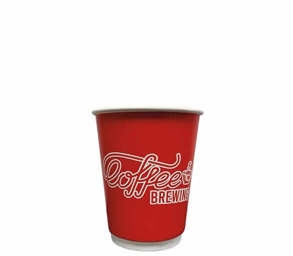 8 oz Double Wall Paper Cups - HotShot Coffee Sleeves - Custom Printed ...